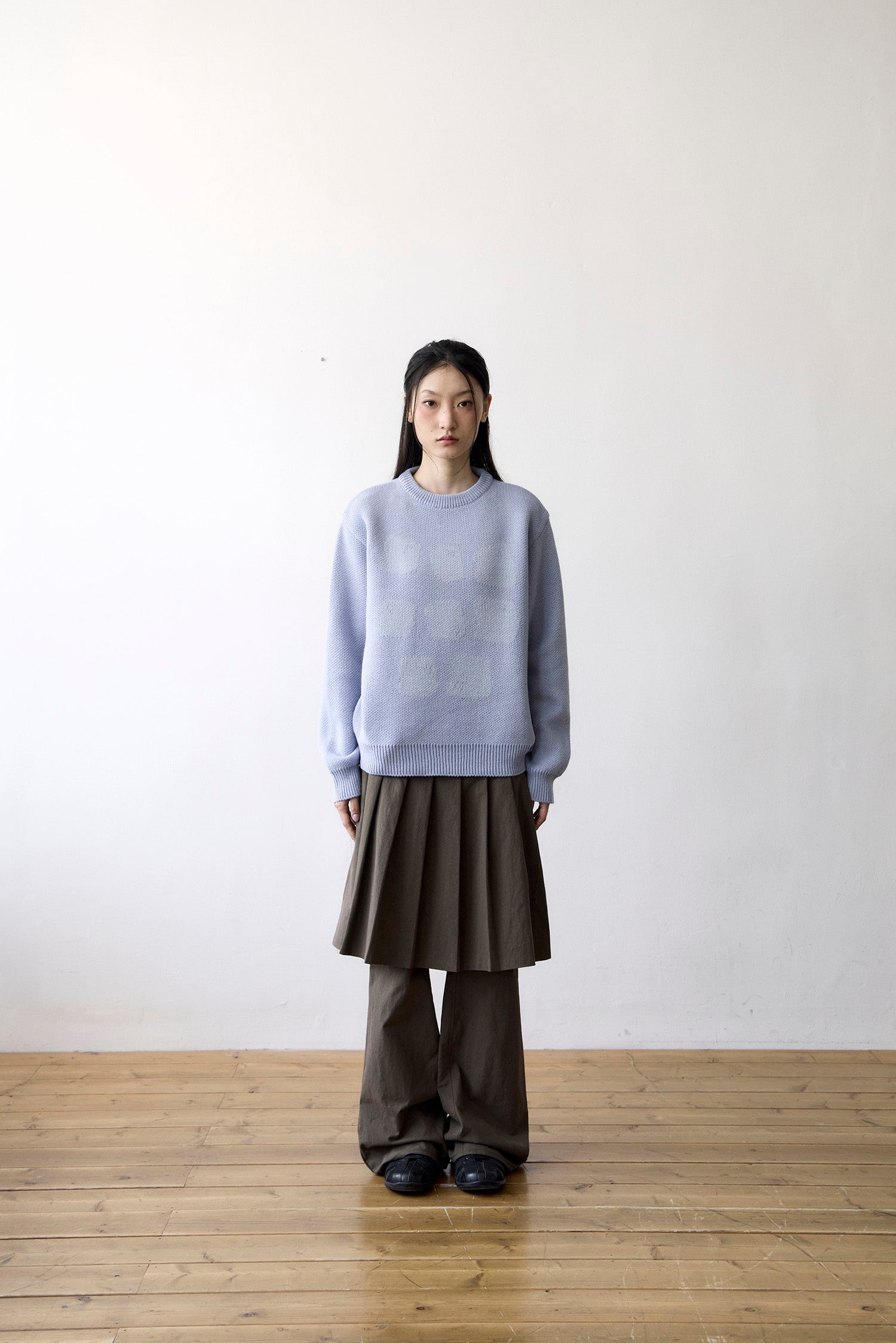 TCM typing logo knit (sky blue) – THECOLDESTMOMENT
